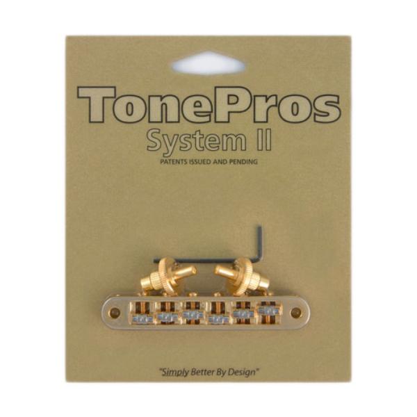 トーンプロズ ギター ブリッジ TP6R-G Standard Tuneomatic small posts Roller saddles ゴールド ギター用ブリッジ TonePros。TP6Rは、TonePros設計のローラーサドルを採用...