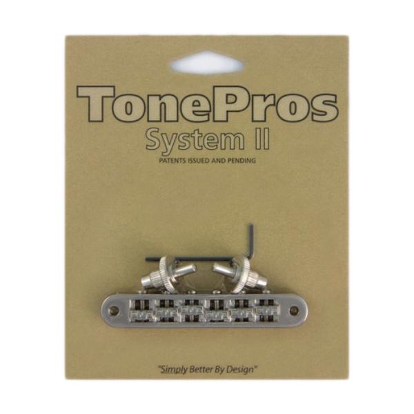 トーンプロズ ギター ブリッジ TP6R-N Standard Tuneomatic small posts Roller saddles ニッケル ギター用ブリッジ TonePros。TP6Rは、TonePros設計のローラーサドルを採用...