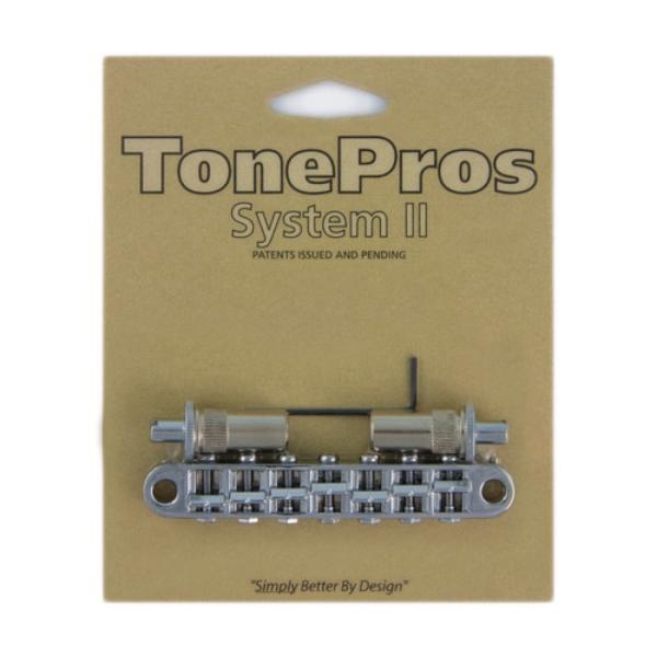 トーンプロズ ギター ブリッジ TP7-C 7 String Metric Tuneomatic Large Posts クローム 7弦ギター用ブリッジ TonePros。TP7は、7弦ギター用のナッシュビル・ラージ・ポスト・タイプのTOM...