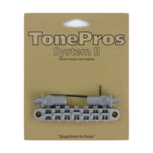 トーンプロズ ギター ブリッジ TP7-SC 7 String Metric Tuneomatic Large Posts サテンクローム 7弦ギター用ブリッジ TonePros。TP7は、7弦ギター用のナッシュビル・ラージ・ポスト・タイプ...