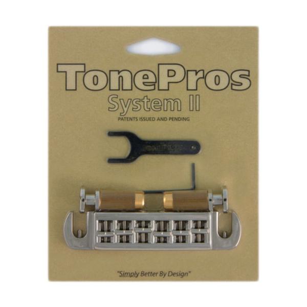 トーンプロズ ギター ブリッジ AVT2M-N Wraparound Set w/MSPRS Locking Studs ニッケル ギター用ブリッジ TonePros。AVT2Mは、ワイドキャップタイプのロッキング・スタッド(MSPRS)を...
