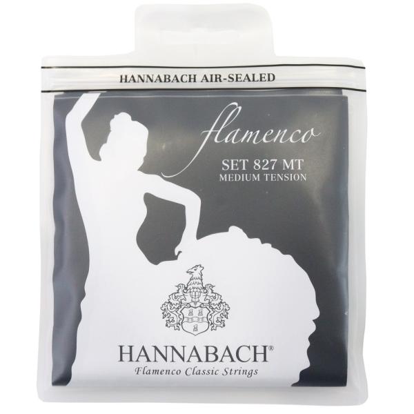 ハナバッハ フラメンコギター弦 1セット HANNABACH Flamenco SET827MT BLACK 黒 ブラック ミディアムテンション ギター弦 クラギ弦。ハナバッハ・クラシックギター弦のフラメンコシリーズ。鋭い立ち上がり。現代フ...
