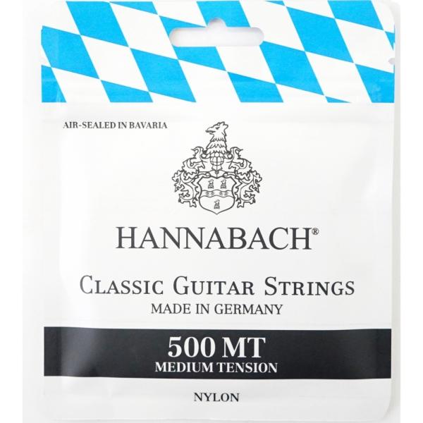 ハナバッハ クラシックギター弦 1セット HANNABACH ミディアムテンション 500シリーズ SET500MT ギター弦 クラギ弦。500シリーズ非常にリーズナブルな価格ながら、ドイツ国内でのハンドメイドに拘った弦メーカーであるハナバ...