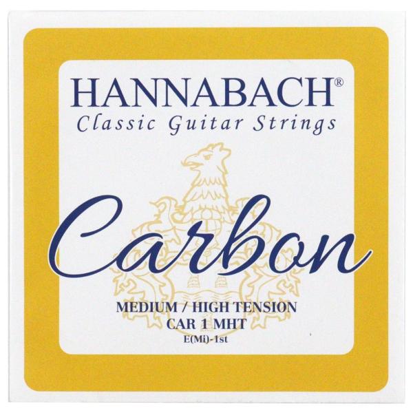 ハナバッハ クラシックギター弦 バラ弦 1弦 1本 HANNABACH CARBON CAR1MHT ギター弦 クラギ弦。その比重の大きさゆえにナイロン弦より細いため、明るく活発な音色を得ることができるカーボン弦。高音弦のみ。【Spec】M...