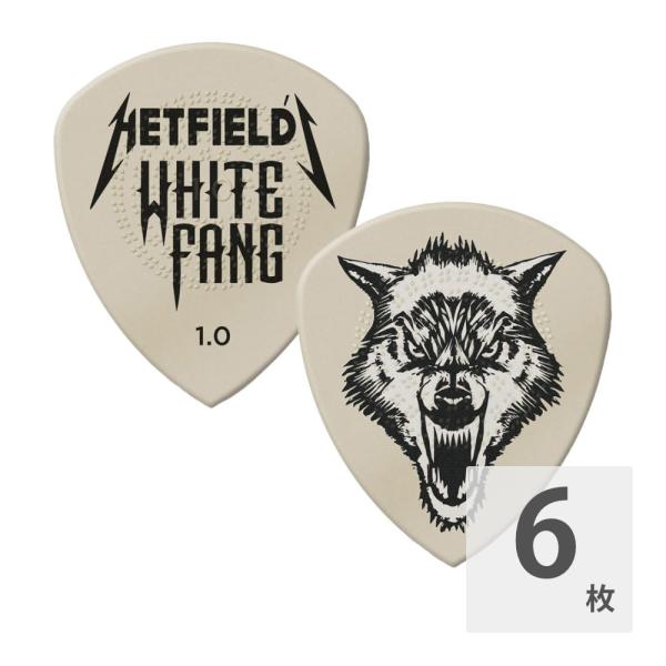 ギターピック 6枚 セット ジムダンロップ 1.0mm HETFIELD’S WHITE FANG CUSTOM FLOW PICK JIM DUNLOP ジムダン。James Hetfieldの激しいリフワークに耐えうる素材としてFlow...