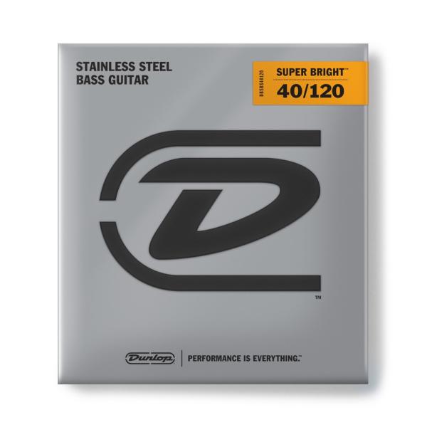 JIM DUNLOP Super Bright Stainless Steel Bass Strings DBSBS40120 5弦エレキベース弦 クリアなハイをバランスよく加えたブライトなベースサウンド、軽めのテンション。ステンレススティ...