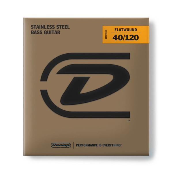JIM DUNLOP Stainless Steel Flatwound Bass Strings DBFS40120 5弦エレキベース弦 ステンレススチール製のフラットワウンド弦。フラットワウンドでしか出せないメローなサウンド、パンチのあ...