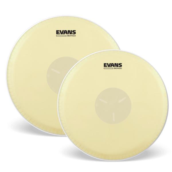 EVANS EB0709 7 1/4" ＆ 8 5/8" Bongo Pack ボンゴヘッド 2枚セット明るく抜けの良いスラップ音と丸く暖かみのあるサウンドで、天然革製ヘッドのような感触のナチュラルなタッチとレスポンスを実現しています。新し...