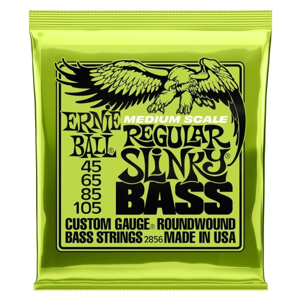 ERNIE BALL P02856 REGULAR SLINKY MEDIUM SCALE BASS STRINGS ベース弦 レギュラースリンキー ミディアムスケールSLINKY BASS にミディアム・スケールが登場。弦長32.5インチ...