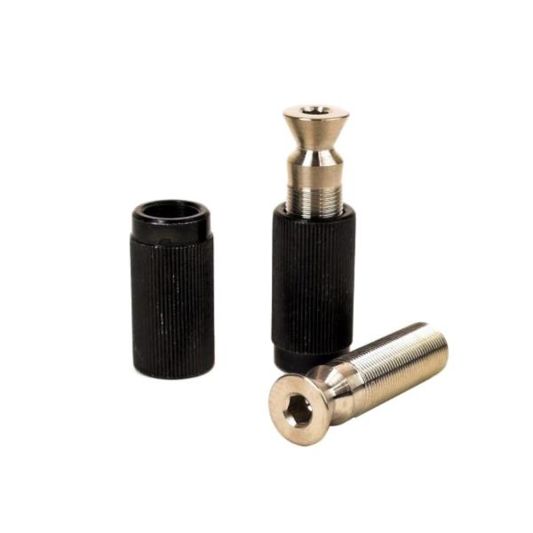 エフユートーン ギター ブリッジポスト Titanium Bridge Posts SILVER/CHROME FU-Tone。※ギターパーツの取り扱いには、相応の技術と知識が必要になります。自己責任にて取り扱い可能な方のみ、ご検討下さい。...