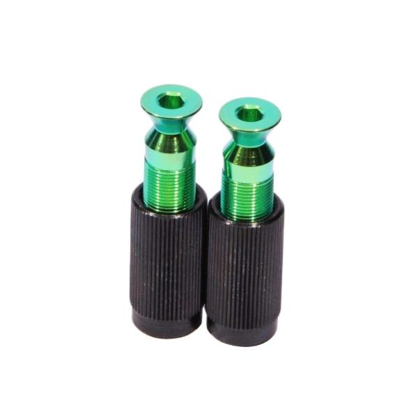 エフユートーン ギター ブリッジポスト Titanium Bridge Posts GREEN FU-Tone。※ギターパーツの取り扱いには、相応の技術と知識が必要になります。自己責任にて取り扱い可能な方のみ、ご検討下さい。取り付け時に起っ...