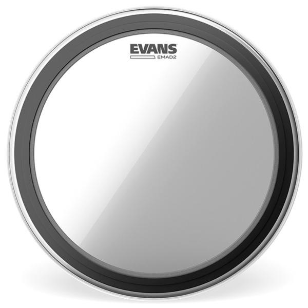 EVANS BD24EMAD2 EMAD2 Clear バスドラムヘッド【Description】EMADはEVANS独自のサウンド・コントロールシステムで、バスドラムヘッドを取り外すことなく交換可能な、幅の違う２種類のウレタン製ミュートリ...