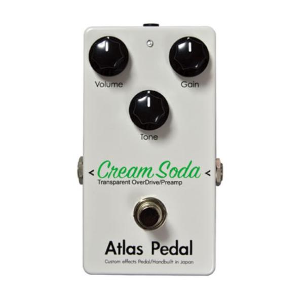 Atlas Pedal Cream Soda オーバードライブ ギターエフェクター適度にクリーンがミックスされたトランスペアレントな歪みを生み出すオーバードライブ／プリアンプ。特徴的なGainコントロールは、クリーン回路とドライブ回路を1軸...