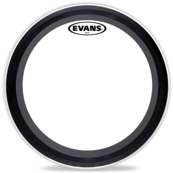 EVANS BD18GMAD GMAD Clear バスドラムヘッド【Description】EMADはEVANS独自のサウンド・コントロールシステムで、バスドラムヘッドを取り外すことなく交換可能な、幅の違う２種類のウレタン製ミュートリング...