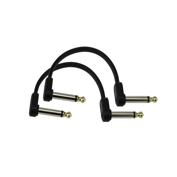 パッチケーブル 10cm LL 2本セット プラネットウェイヴス Planet Waves by D'Addario PW-FPRR-204OS O?set Type。【Flat Patch Cables - 4inch O?set Rig...