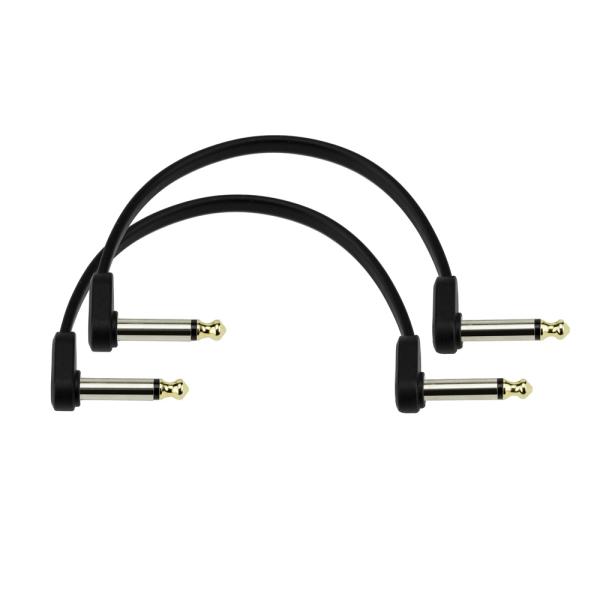 パッチケーブル 15cm LL 2本セット プラネットウェイヴス Planet Waves by D'Addario PW-FPRR-206OS O?set Type。【Flat Patch Cables - 6inch O?set Rig...