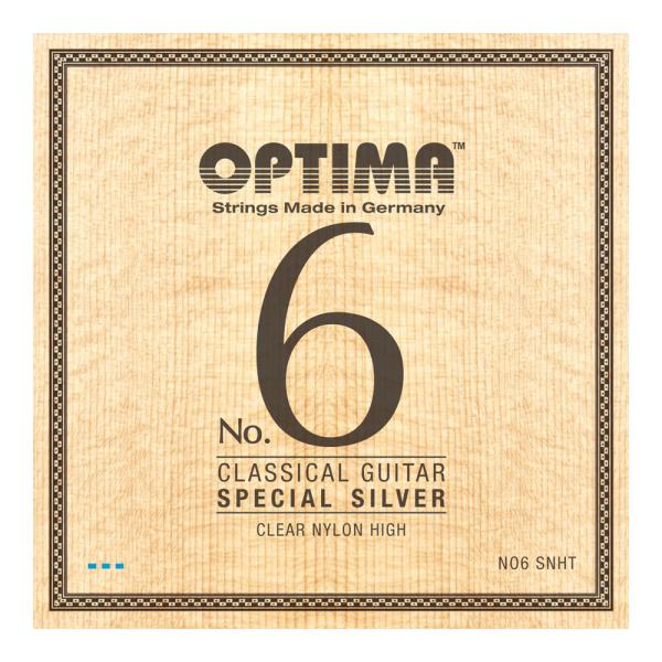Optima Strings NO6.SNHT No.6 Special Silver High Nylon クラシックギター弦低音弦（4〜6弦）の芯線には新開発の素材を、巻線にはクリアで弾力性のあるサウンドが特徴のスペシャルシルバーを採用...