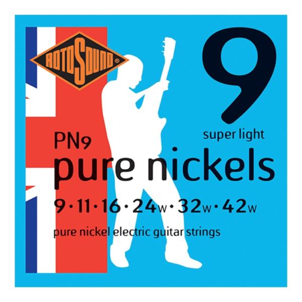 ロトサウンド ギター弦 1セット PN9 Pure Nickel Super Light 9-42 エレキギター弦 ROTOSOUND 【Pure Nickels Super Light Pure Nickel PN9】PN9は、ブルース、...