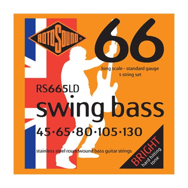 ロトサウンド 5弦ベース弦 1セット RS665LD Swing Bass 66 Standard 5-Strings Set 45-130 LONG SCALE 5弦エレキベース弦 ROTOSOUND 【Swing Bass 66 Sta...