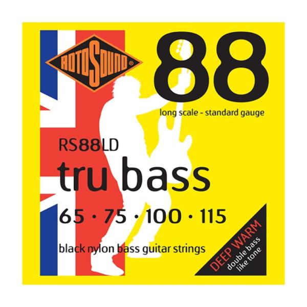 ロトサウンド ベース弦 1セット RS88LD Tru Bass 88 Standard 65-115 LONG SCALE エレキベース弦 ROTOSOUND 【Tru Bass 88 Standard Black Nylon RS88L...