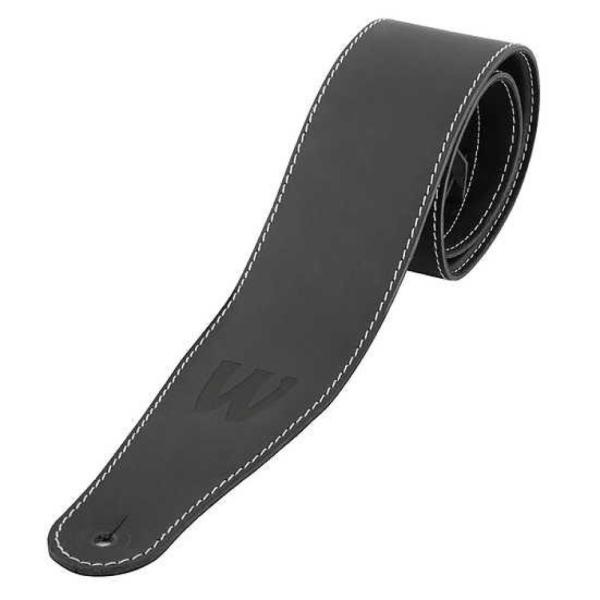WARWICK Teambuilt Genuine Leather Bass Strap Black Blind Embossing ベースストラップ高品質な本革ベースストラップです。パットの入った幅の広いサイズ感は、ベースプレイヤーの肩へ...