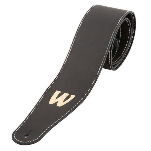 WARWICK Teambuilt Genuine Leather Bass Strap Black Gold Embossing ベースストラップ高品質な本革ベースストラップです。パットの入った幅の広いサイズ感は、ベースプレイヤーの肩への...