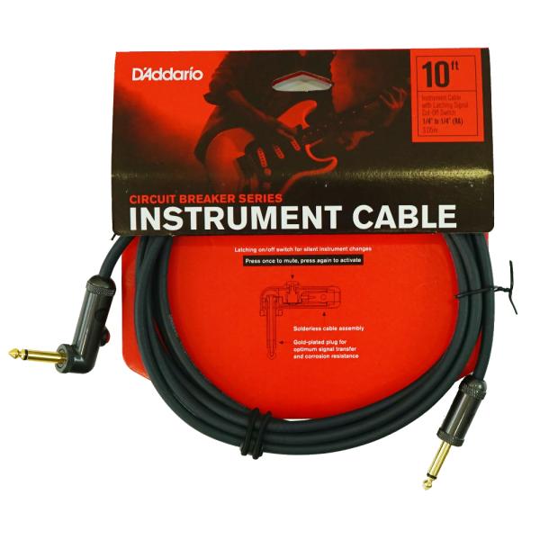 Planet Waves by D'Addario PW-AGLRA-10 3.04m SL 楽器用シールドケーブル【Circuit Breaker Instrument Cable (Latch Switch)】画期的なサーキットブレーカ...