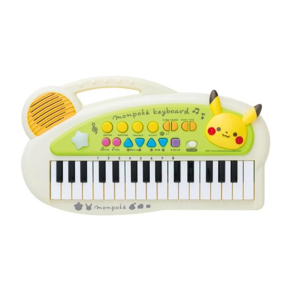 Toyroyal モンポケ キッズキーボード8種類の楽器音やリズムパターン！8曲メロディ内蔵♪ピアノ音は正しい音程に設定し、同時に4音鳴らすことができる本格派！はじめてのキーボード遊びに♪