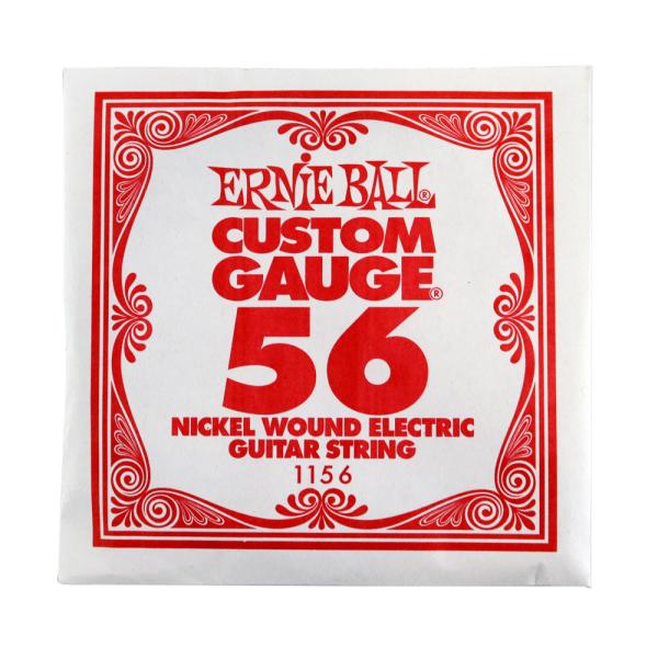 ERNIE BALL 1156 .056 NICKEL WOUND ELECTRIC GUITAR STRING SINGLE エレキギター用バラ弦スズ・メッキ・ヘックス・スティール・コア(六角形をした芯線)にニッケル・メッキ・スティール・...