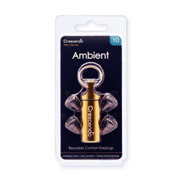 Crescendo Pro Ambient 10 イヤープロテクター 耳栓 室内楽/ジャズコンサート/レコーディング用【クレッシェンド・プロの主な特長】・音楽を安全な音量で楽しみ、聴力障害を予防する・チューニングされたフラットな減衰特性によ...