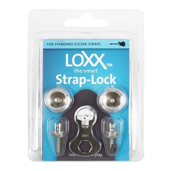 LOXX LOXX Music Box Standard Nickel ストラップロック ギターストラップロック LOXX Music Box Standardは、エレキギター・エレキベースに取り付けることのできるストラップロックです。上部...