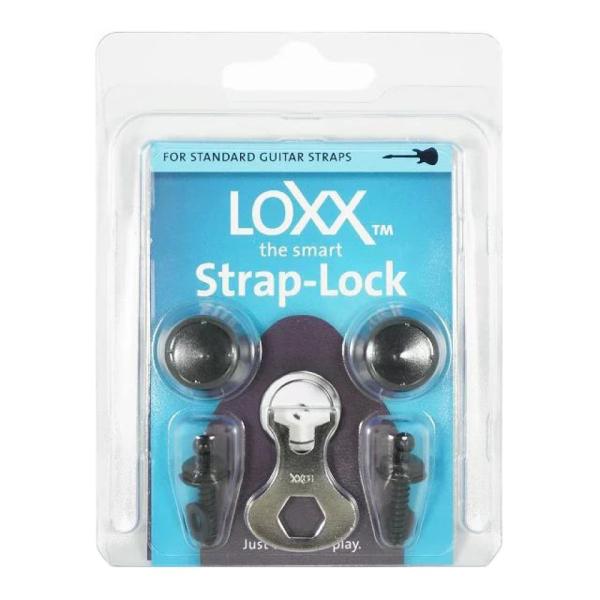 LOXX LOXX Music Box Standard Black Chrome ストラップロック ギターストラップロック LOXX Music Box Standardは、エレキギター・エレキベースに取り付けることのできるストラップロッ...