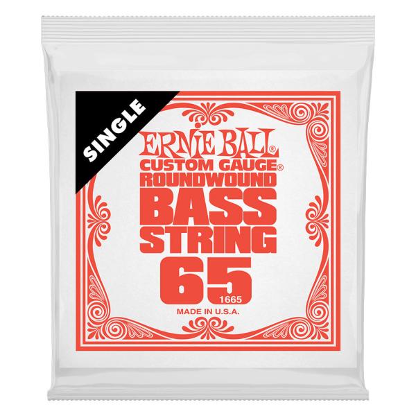 ERNIE BALL 1665 .065 NICKEL WOUND BASS SINGLE エレキベース用バラ弦  ※パッケージデザインが入荷時期によって掲載画像と異なる場合がございます。あらかじめご了承ください。?  スズ・メッキ・ヘック...