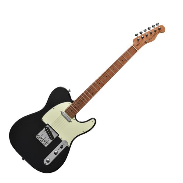 BACCHUS BTE-1-RSM/M BLK エレキギターIntroductionROASTED MAPLE シリーズローステッドメイプルとはメイプルを高温で加熱処理して材の中の水分や油分を揮発させることにより剛性を高めた材。ネックに使用...