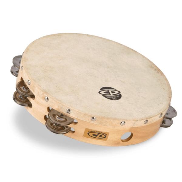 タンバリン 楽器 ラテンパーカッション LP CP380。CP Wood TambourinesCP Tambourine with Head, 10インチDouble Row Jinglesヘッド付モデルヘッド付モデルはカーフスキンヘッド...