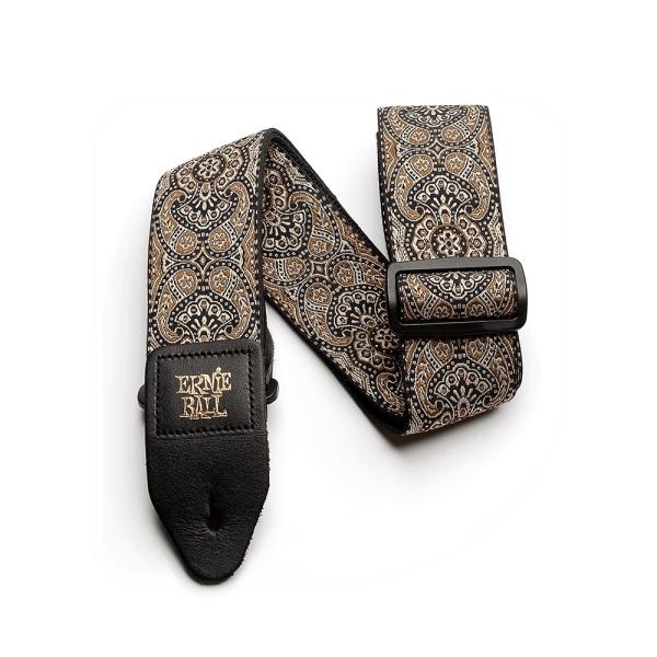 アーニーボール ストラップ ERNIE BALL 4163 Gold ＆ Black Paisley Jacquard Strap ギターストラップ  ERNIE BALL 4163 Gold ＆ Black Paisley Jacquar...