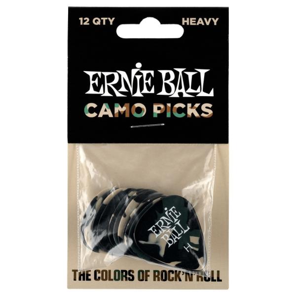ギターピック 12枚 セット アーニーボール ヘビー 9223 Camouflage Cellulose Heavy bag of 12 ERNIE BALL。アーニーボール カモフラージュピック素材：アセチルニトロセルロース製HEAVY1...