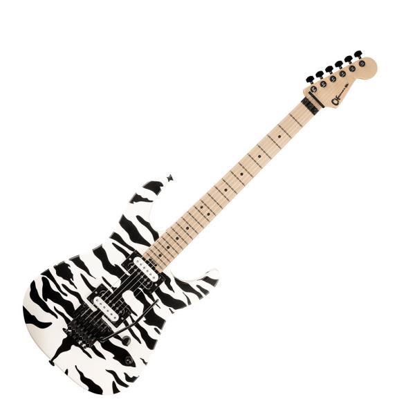 Charvel Satchel Signature Pro-Mod DK22 HH FR M Satin White Bengal エレキギター80年代のサンセットストリップのグラムメタルの象徴的なパフォーマンスを継承するSteel Pan...