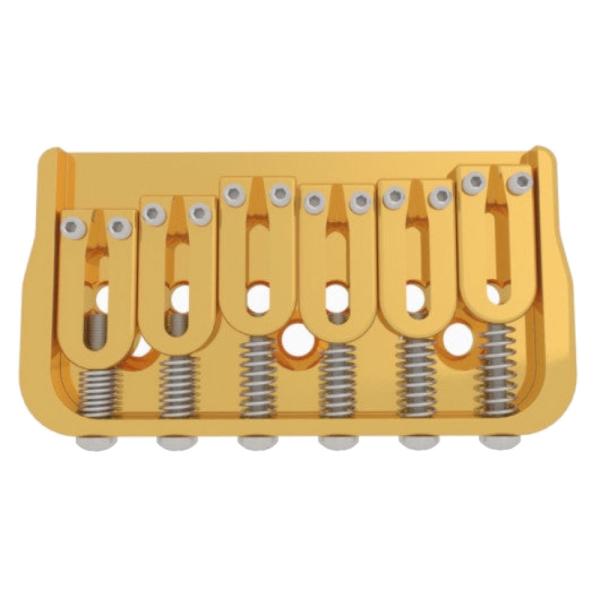 ヒップショット ギター ブリッジ 6 String Fixed Guitar Bridge Gold 0.175 ギター用ブリッジ HIPSHOT。※パーツの取り扱いには、相応の技術と知識が必要になります。自己責任にて取り扱い可能な方のみ、...