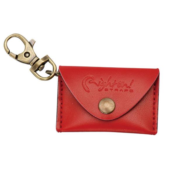 Righton! STRAPS Pick Pouch Plain Red ピックケースピックポーチは、ピックがどこにあるかを明確にして、一度に複数のピックを運ぶことができる優れものです！ケースはボタンで簡単に開け閉めができます。100％動物...