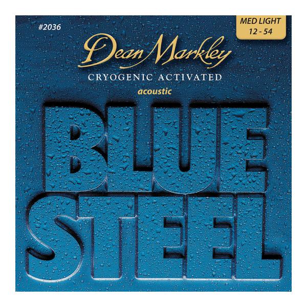 ディーンマークレー弦 Dean Markley DM2036 Blue Steel Acoustic Guitar Strings Med light 12-54 アコースティックギター弦BLUE STEEL シリーズ独自配合、凍結技術を使...