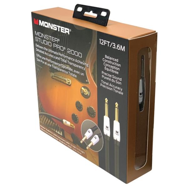 MONSTER CABLE SP2000-I-12 STUDIO PRO 2000 INST 3.6m SS 楽器用シールドケーブル  特許技術を惜しむことなく投入したフラッグシップシリーズSTUDIO PRO 2000の楽器用ケーブルです...