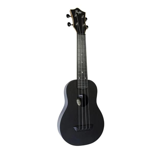Flight TUS35BK ソプラノウクレレ ブラック  ボディやネック、指板など楽器を形成するパーツのほとんどがABS樹脂で作られていますので、傷や衝撃に強く、より気軽に持ち運びが可能です。音質も木製ウクレレと比較しても遜色ないレベルに...