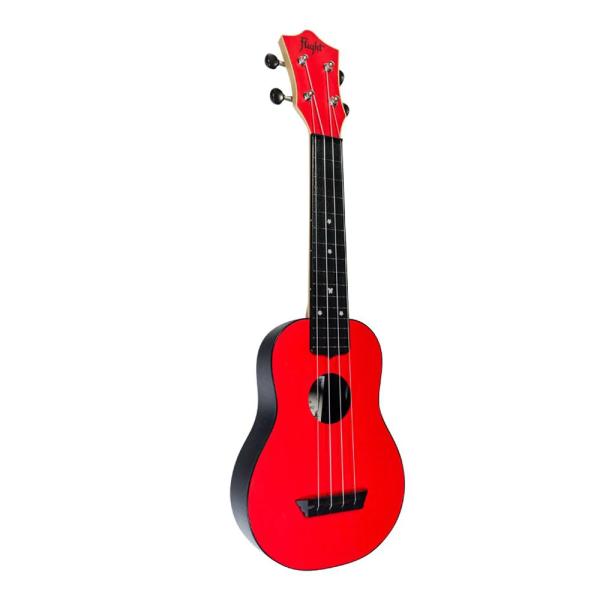 Flight TUS35RD ソプラノウクレレ レッド  ボディやネック、指板など楽器を形成するパーツのほとんどがABS樹脂で作られていますので、傷や衝撃に強く、より気軽に持ち運びが可能です。音質も木製ウクレレと比較しても遜色ないレベルに仕...