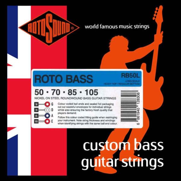 ROTOSOUND ロトサウンド RB50L ROTO BASS NICKEL CUSTOM 50-105 エレキベース弦  クラシックなロトサウンドのラウンドワウンド・トーンを生み出す素晴らしく価値の高いカスタムゲージのベース弦です。 ポ...