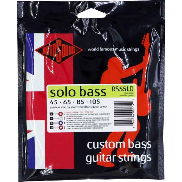 ロトサウンド ベース弦 1セット RS55LD SOLO BASS 55 STANDARD 45-105 エレキベース弦 ROTOSOUND RS55LDは、810mm〜860mm(32〜34インチ)ロングスケールのエレクトリック・ベース弦...