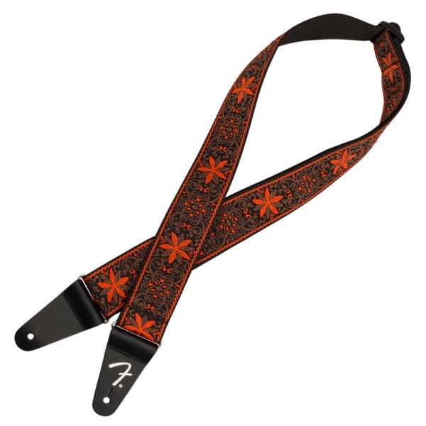 Fender Pasadena Woven Strap Orange Wallflower 2" ギターストラップクラシックなデザインをモダンにアレンジしたPasadena Woven Strapは、丈夫なウェビングに複雑な幾何学パターンを...