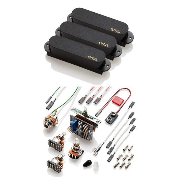 ※ギターパーツの取り扱いには、相応の技術と知識が必要になります。自己責任にて、取り扱い可能な方のみ、ご検討下さい。EMG（イーエムジー） EMG-SA-SET BLACK エレキギター用ピックアップ です。