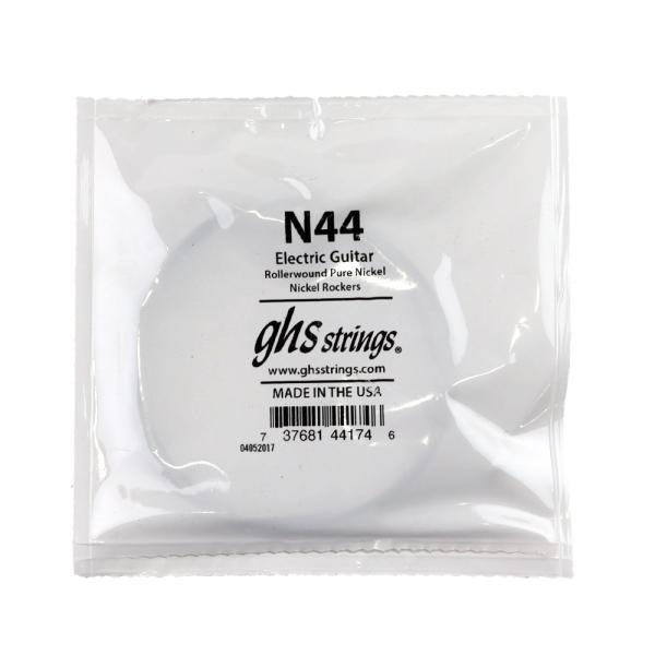 GHS N44 Singles Nickel Rockers ROLLERWOUND .044 エレキギター用 バラ弦100％ニッケル仕様のラウンド弦をローラーで潰し、表面を楕円状に仕上げたハーフワウンド弦です。これにより巻き弦のフィンガリ...
