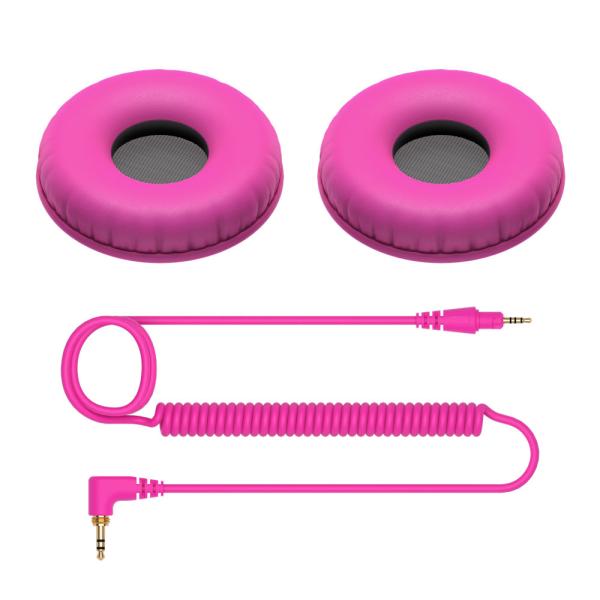 Pioneer DJ HC-CP08-V Color variation coiled cable and ear pads for HDJ-CUE1 (ピンク) HDJ-CUE1用イヤパッド/ケーブルセット ピンクMy Style, My...